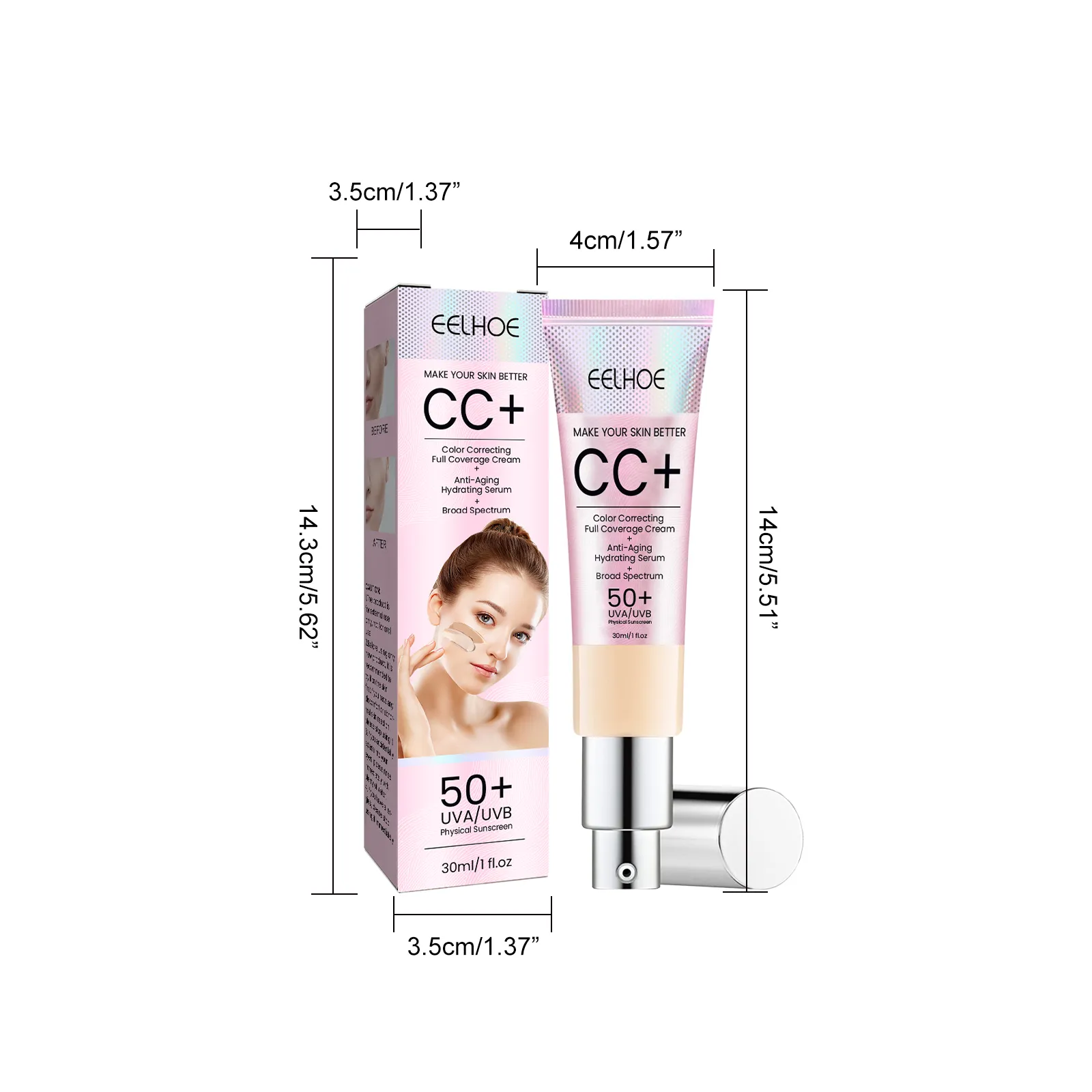 EELHOE Face Repair CC Cream: Natural Concealer, Water-Resistant ...