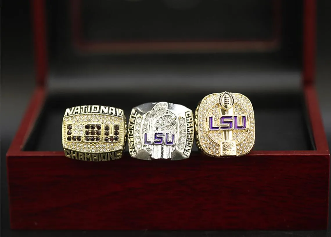 Lsu Tigers Nationals Team Champions Lsu Football Championship Rings Set ...