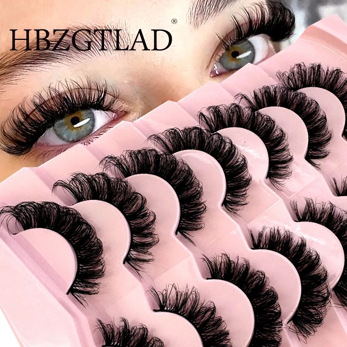 Eyelashes 3D Mink Style Faux Lashes Fluffy Wispy Natural Look Thick ...