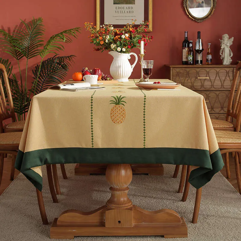 Light Countryside Cotton Tablecloth - Rustic Dining Table Cover for ...