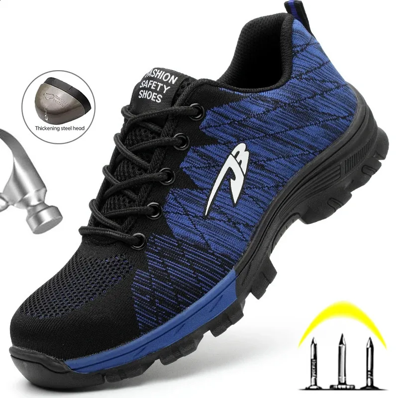 Breathable Steel Toe Safety Shoes - Anti-Slip, Puncture-Proof Work ...