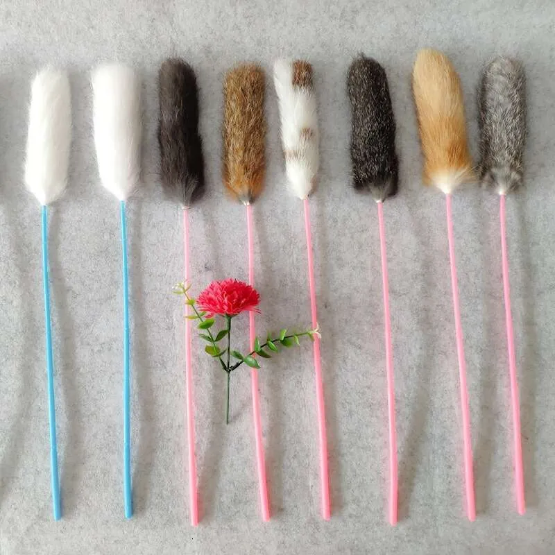 DHgate.com:Natural Rabbit Fur Cat Toy Sticks & Strips - Interactive ...