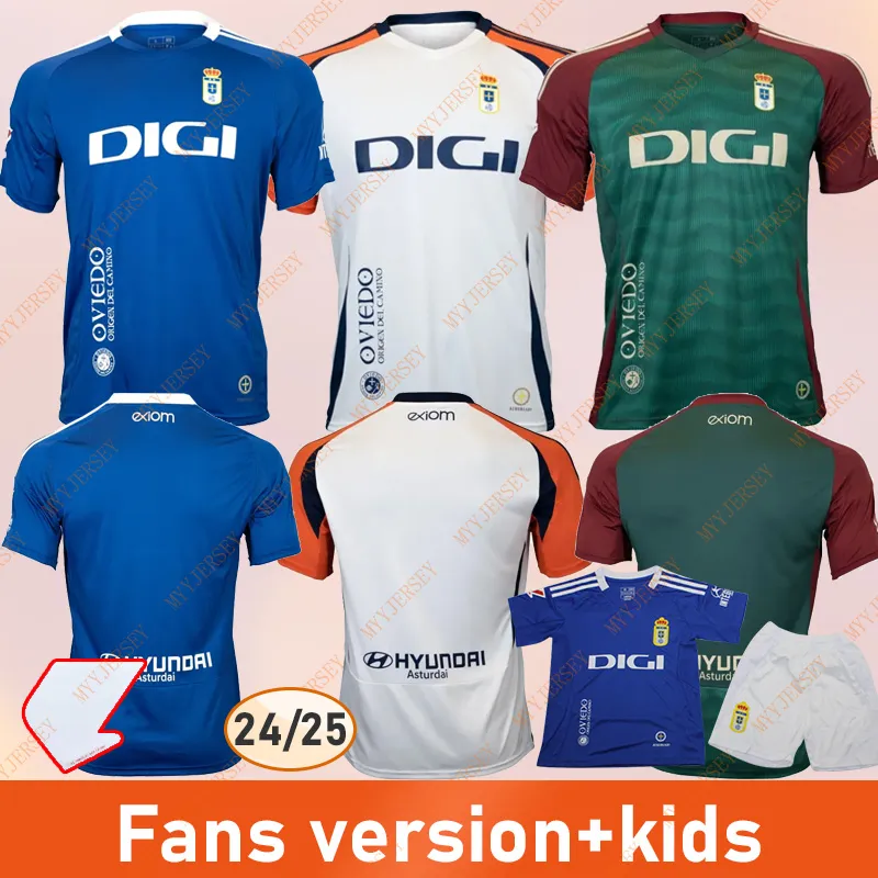2024 Real Oviedo Home Soccer Jerseys - S. Cazorla, Borja Camarasa, Hugo ...