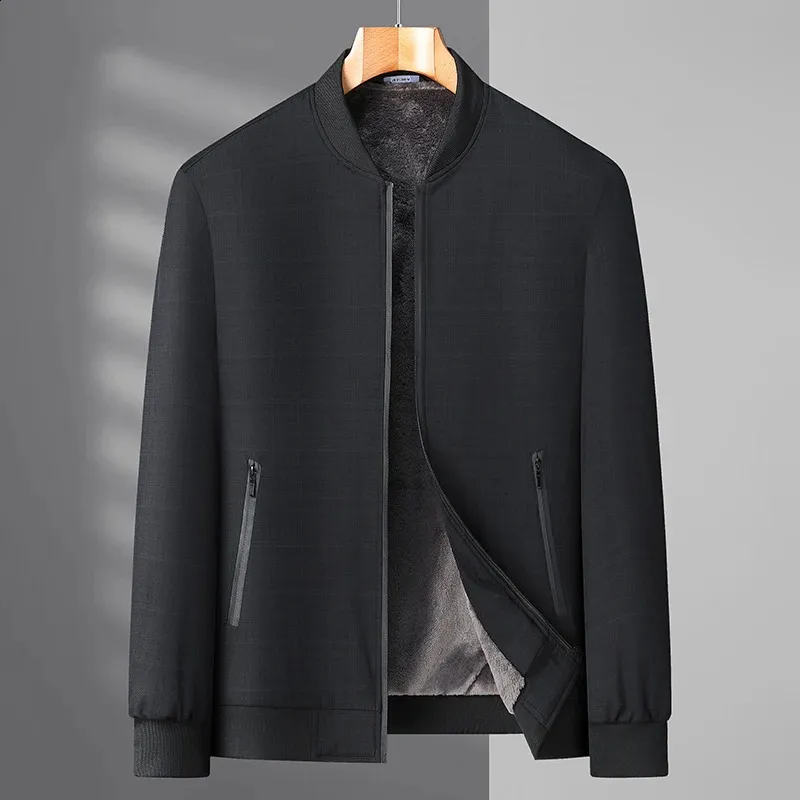 Men's Cotton Padded Fleece Baseball Collar Jacket - Warm, Casual, Plus ...