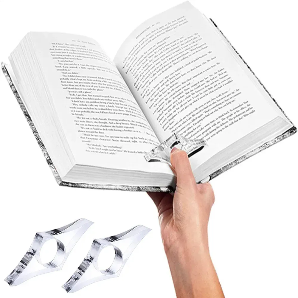 Clear Acrylic Thumb Bookmark - One-Hand Reading Book Holder for ...