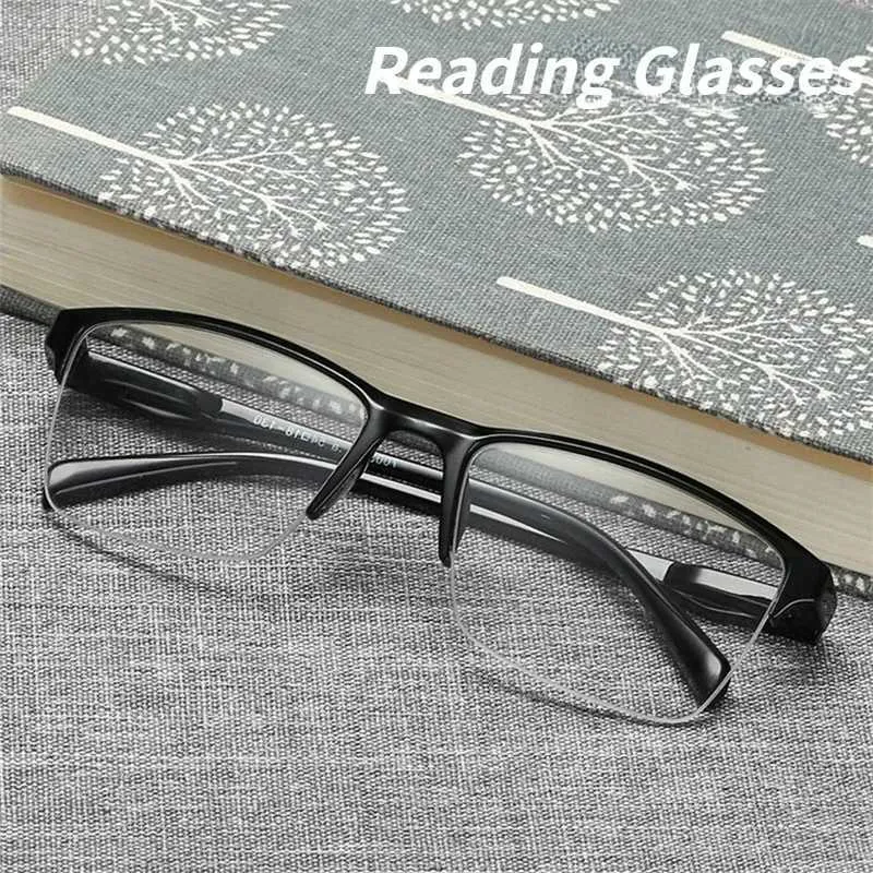 Lightweight Square Half Frame Reading Glasses For Men... From Swagger ...