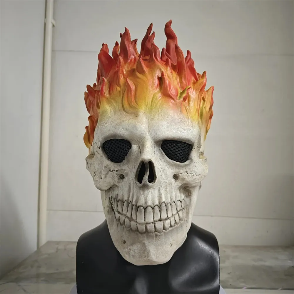 Ghost Knight Terrifying Latex Skull Mask For Halloween Role Playing And ...