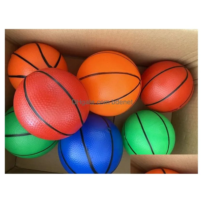 16cm Leather Basketball Slap Ball Jars Blue Inflatable Toy For Children ...