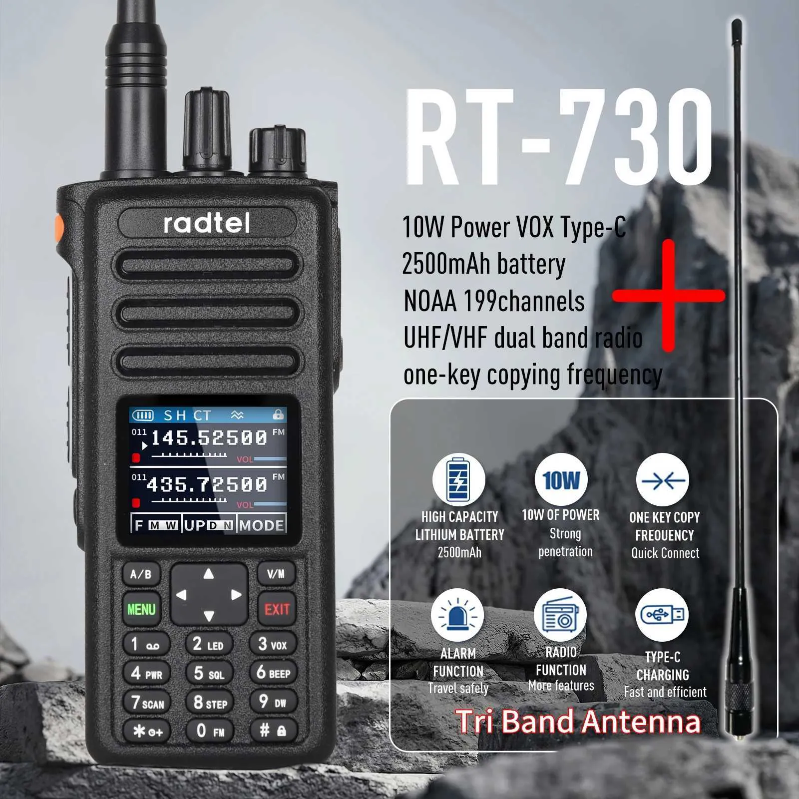 Full Band Handheld Transceiver: 10W Air Band Ham Radio - Shop Now! Best ...