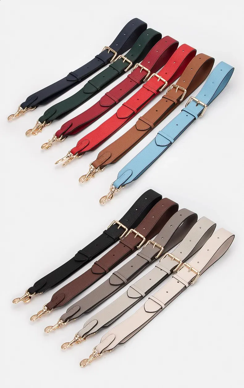 Adjustable Leather Handbag Strap - Wide Horizontal Shoulder Belt for ...
