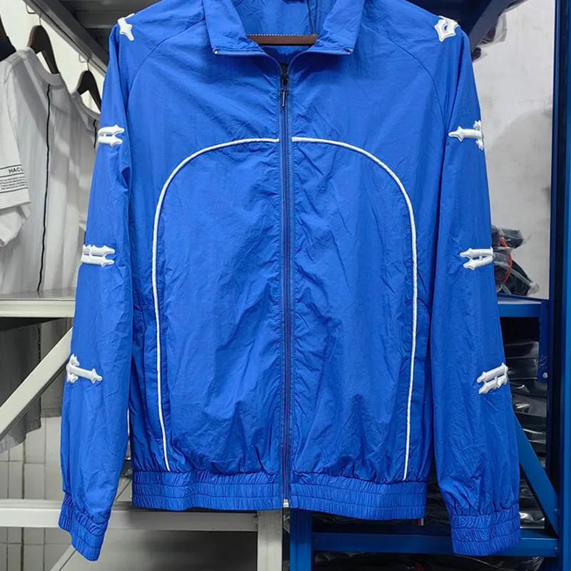 Men's Tracksuit 100% Cotton Broadcloth Zipper High Neck Collar ...