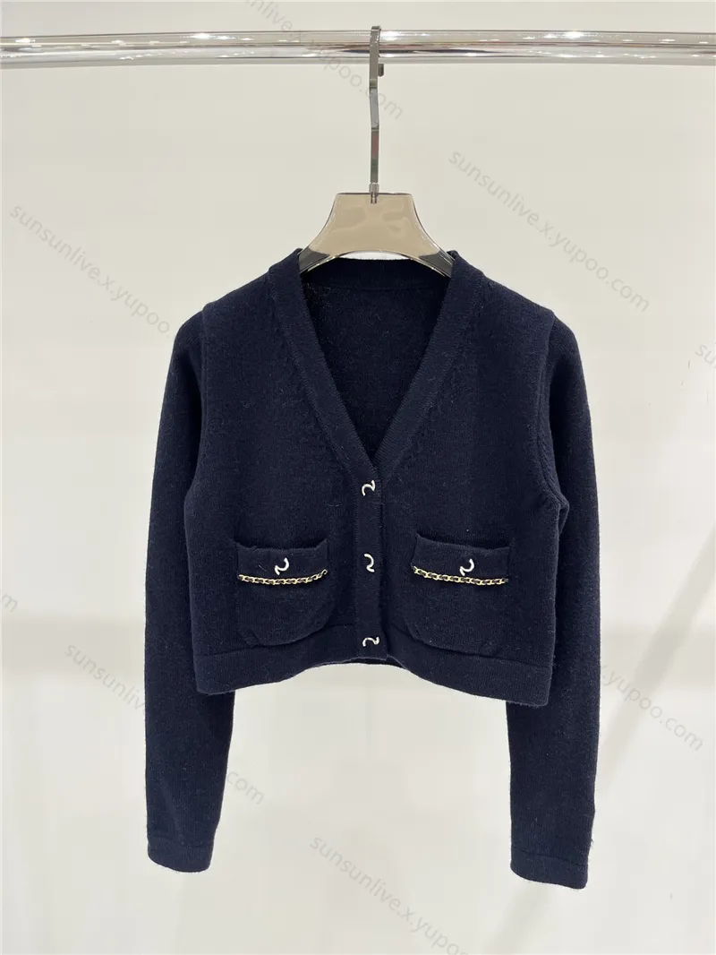 25SS FW Women 100% Cashmere Sweaters Knits V-Neck Cardigan With Buttons ...