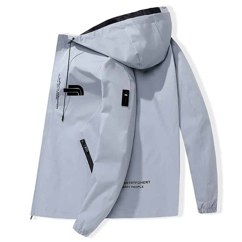 Haruku Streetwear Designer Fashion Print Zippper White Jacket Men For ...