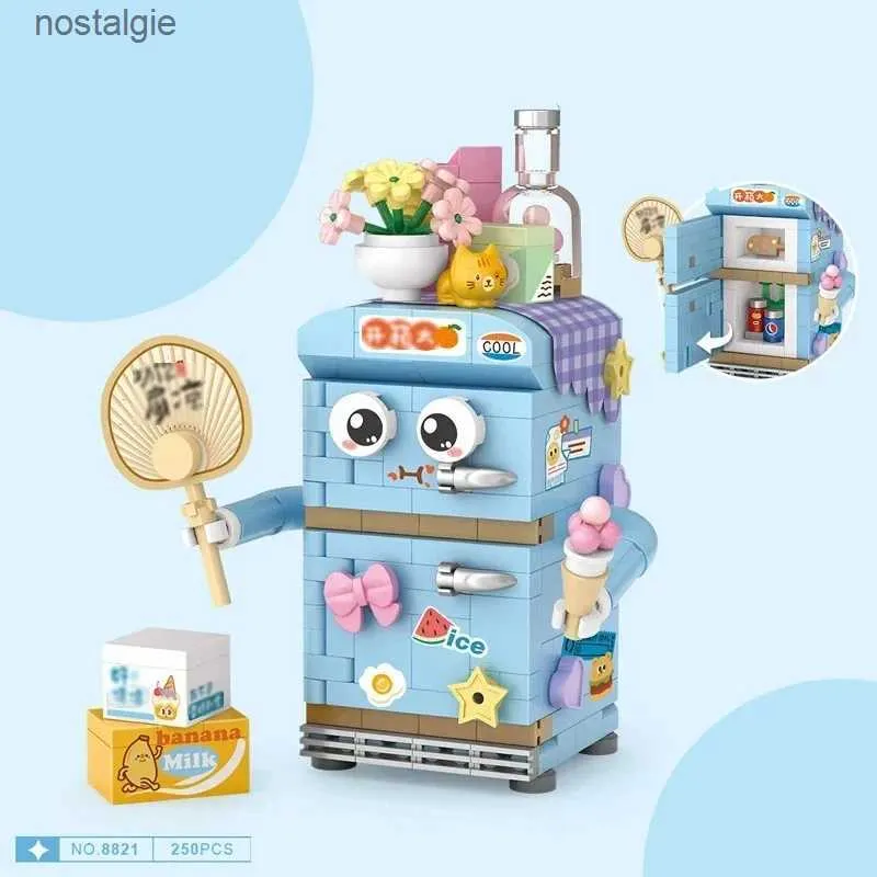 Mini Building Block Set With Toaster TV DIY Small Kitchen Appliances ...