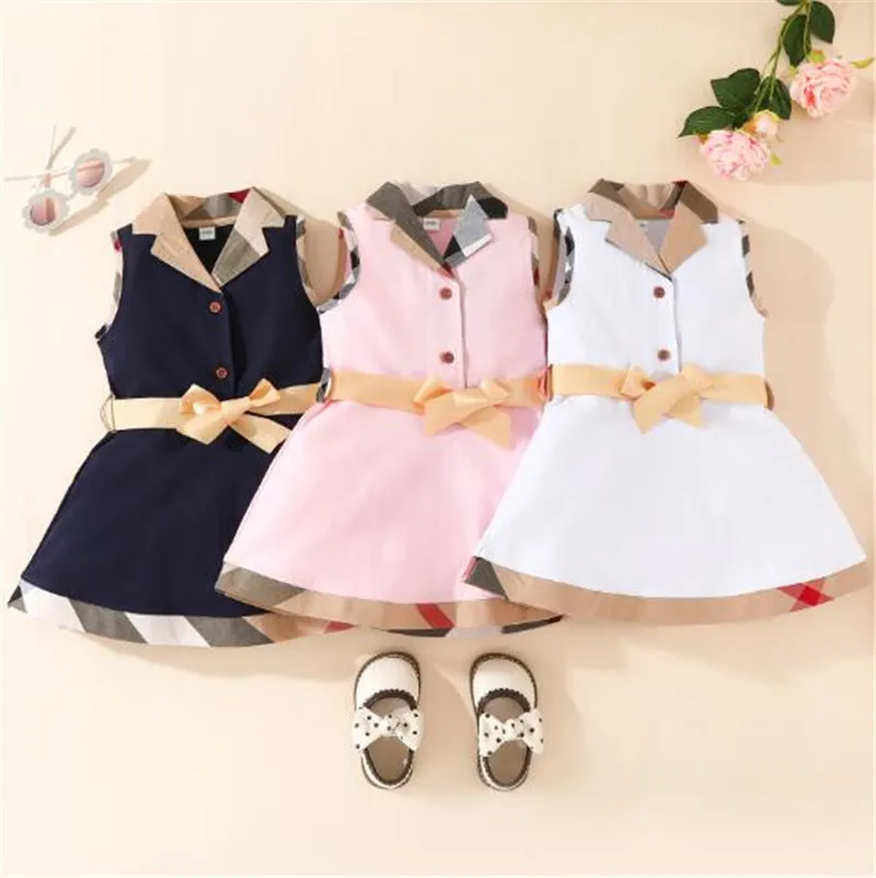 Summer Girl's Dress - 100% Cotton Newborn Sleeveless Princess Dress ...