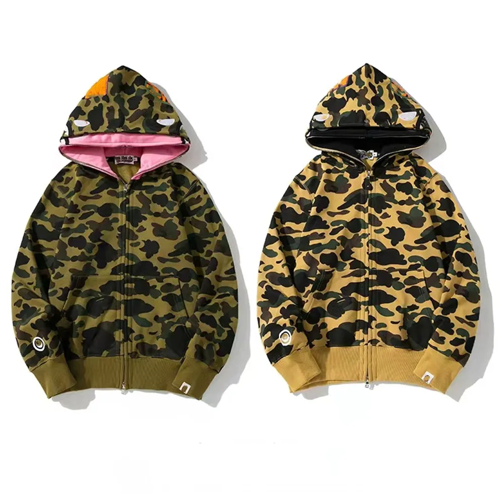 Designer Shark Mens Hoodie Men Women Sweetwear Jacket Shark Mouth ...