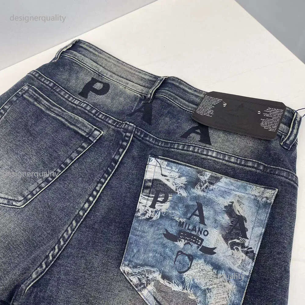 Mens Designer Pants Shorts Jogging Paaa Washed Jeans Zipper Access ...