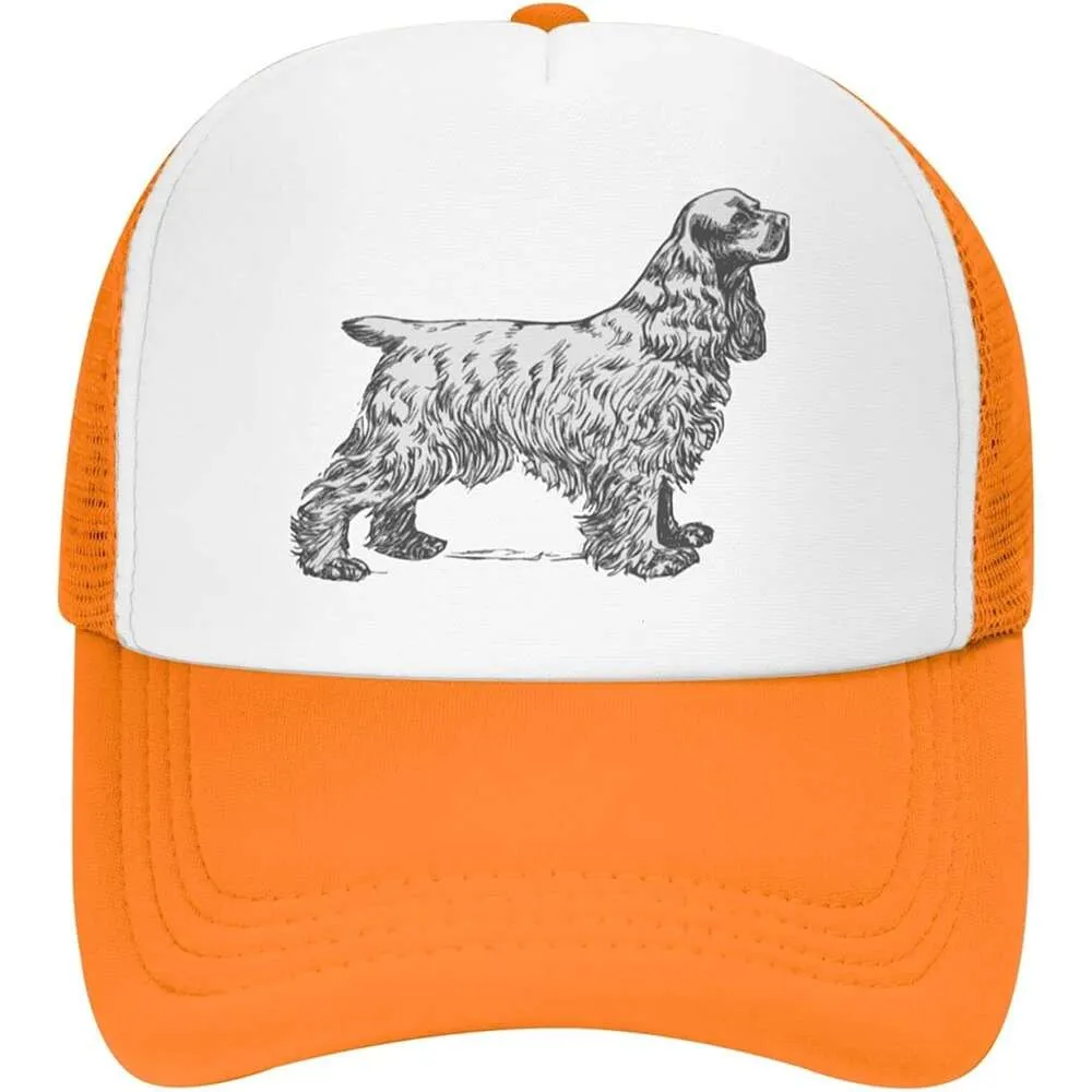 Cocker Spaniel Trucker Hat - Mesh Back Cap, Lightweight, Adjustable ...