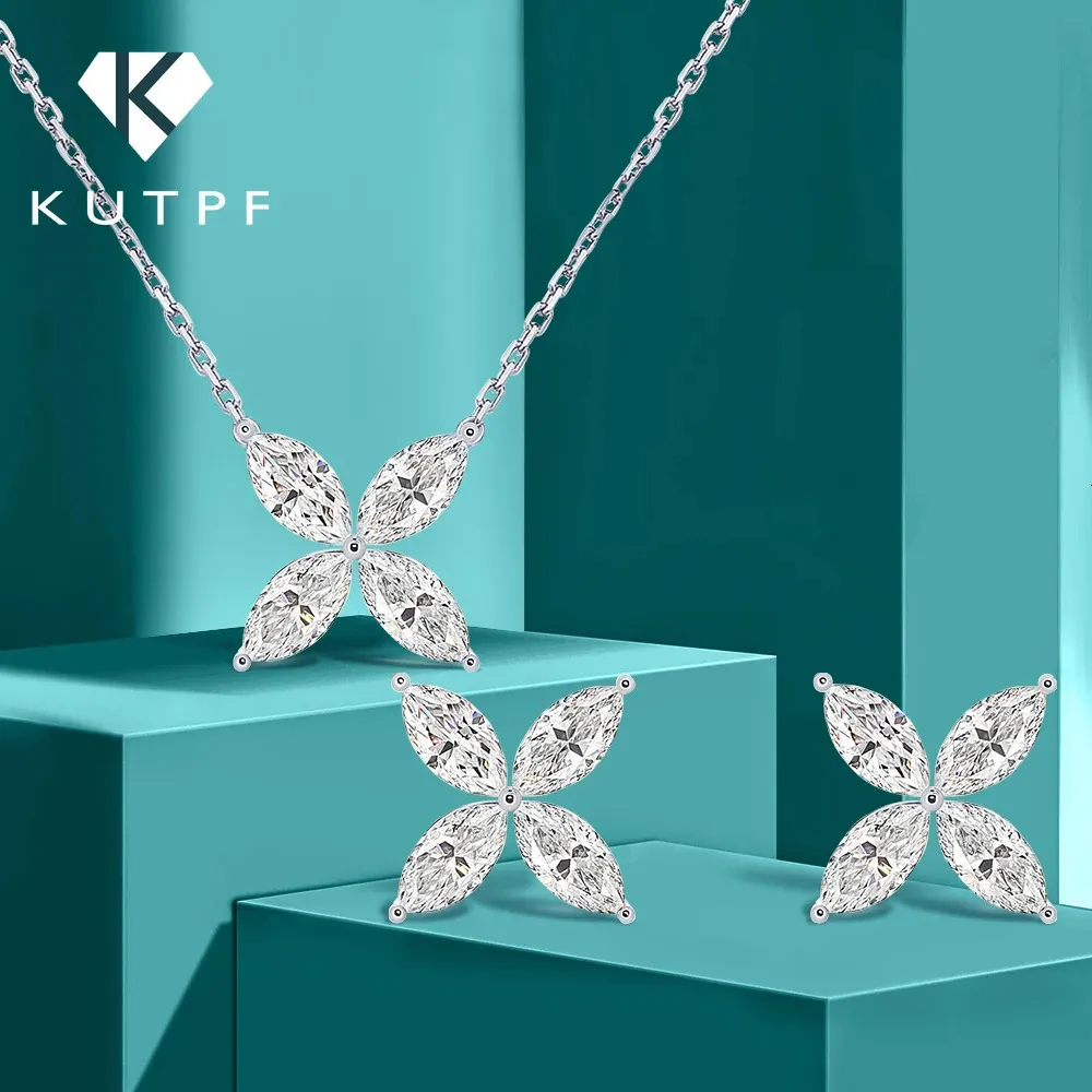 DHgate.com:Marquise Cut Diamond Pendant Necklace & Stud Earrings ...