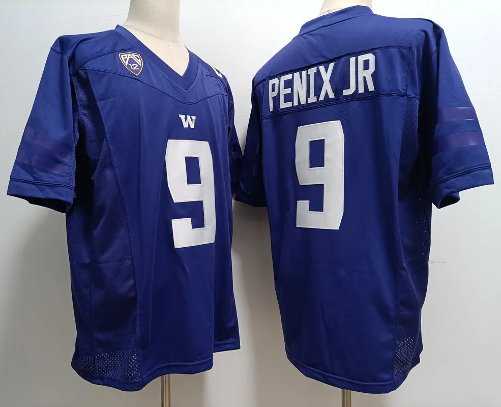 Michael Penix Jr. Washington Huskies 2024 SugarBowl Game Football Jersey Genäht #6 Jalon Daniels ...