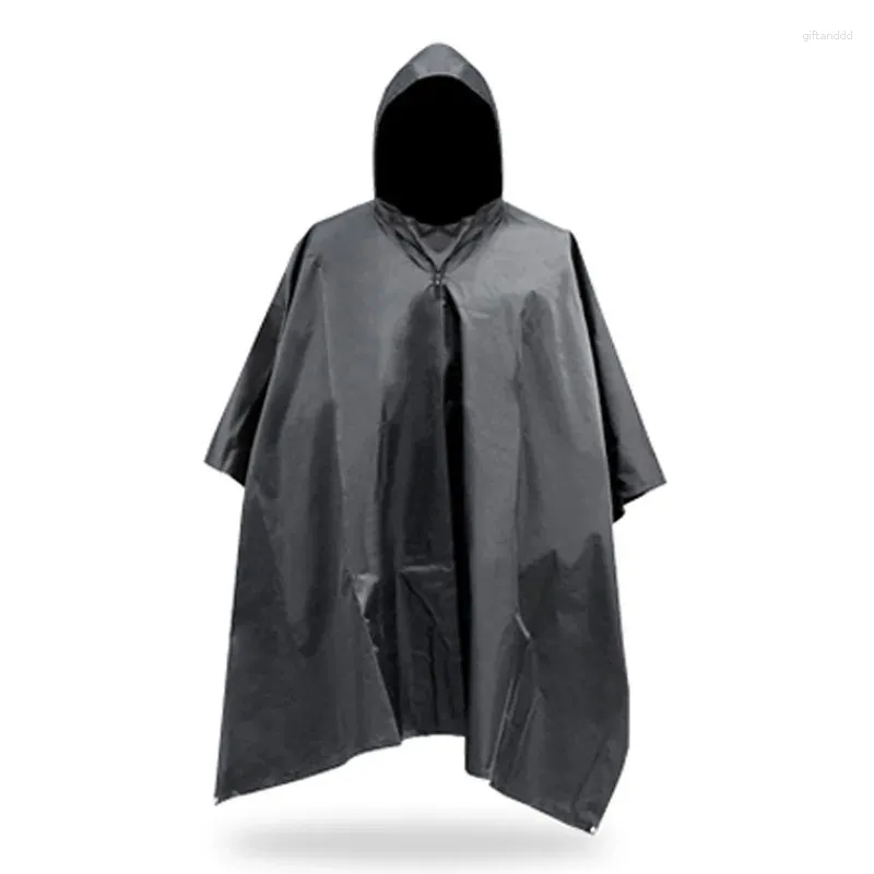 3-in-1 Multifunctional Raincoat: PVC Rain Poncho, Hiking Cape, Tent Mat ...