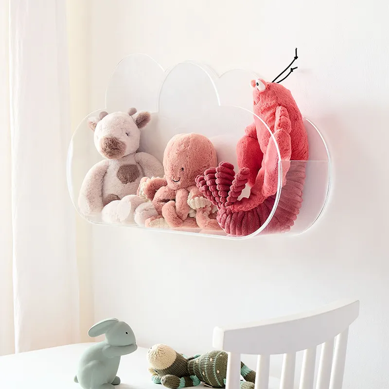 Cloud Shaped Clear Acrylic Wall Organizer - Premium Acrylic Storage for ...