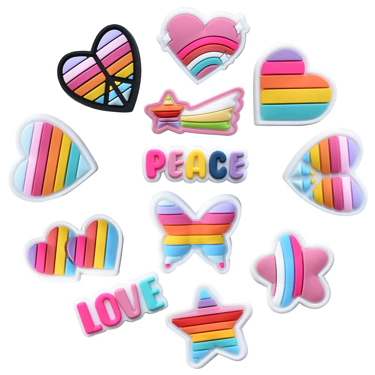 DHgate.com:girls colorful love charms Anime charms wholesale childhood ...