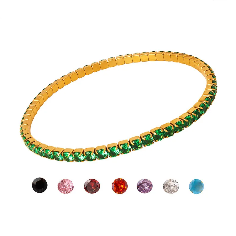 DHgate.com:Women'S Zircon Bracelet Stainless Steel Plated 18k Gold High ...