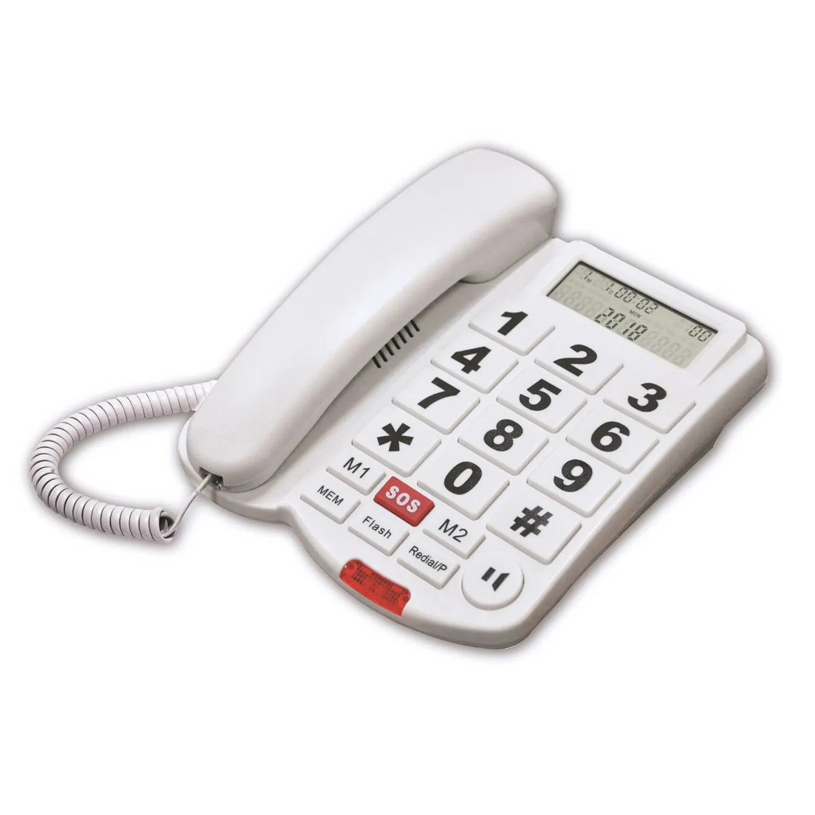 Landline Phone For Seniors: Big Button Amplified Telephone With Caller ID & SOS For Elderly Home ...