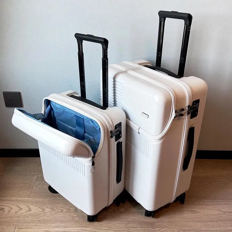 DHgate.com:"Multi-Functional Front-Open Silent Rolling Carry-On Luggage ...