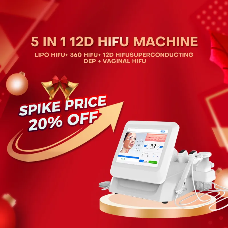 12D Lipo HIFU Liposuction Machine, Non Invasive Facial Lifting, Vaginal Rejuvenation 5 In 1 ...