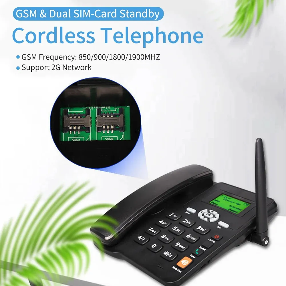 Cordless Desktop Telephone With GSM 850/900/1800/1900MHZ, Dual SIM Card ...