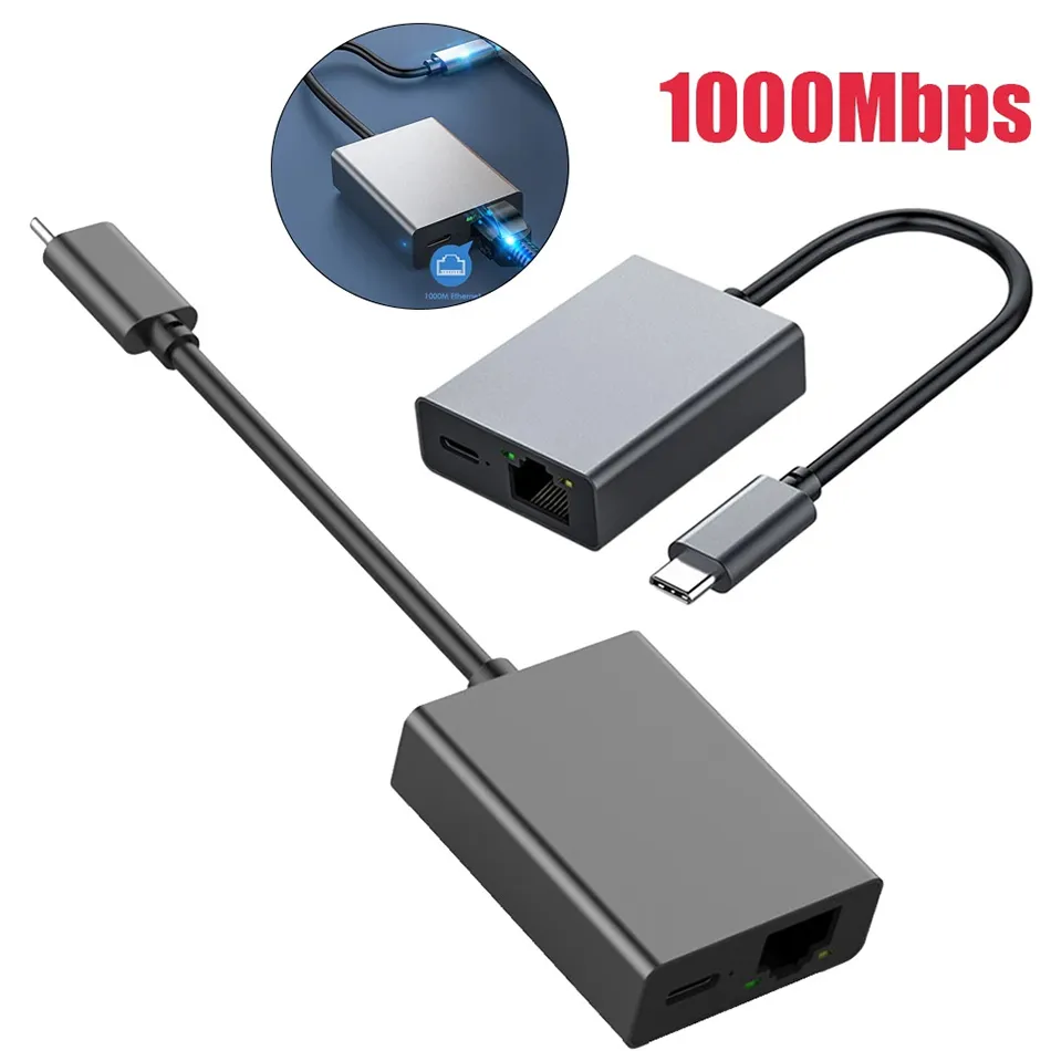DHgate.com:1000Mbps Type-C To RJ45 Ethernet Adapter Internet USB C To ...