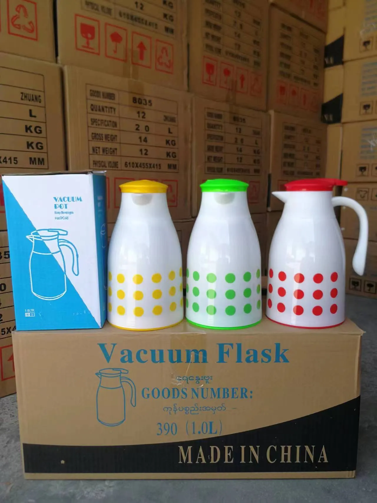 Durable Vacuum Flask 1L-3L: Hot & Cold Insulated Water Bottle, Compact ...