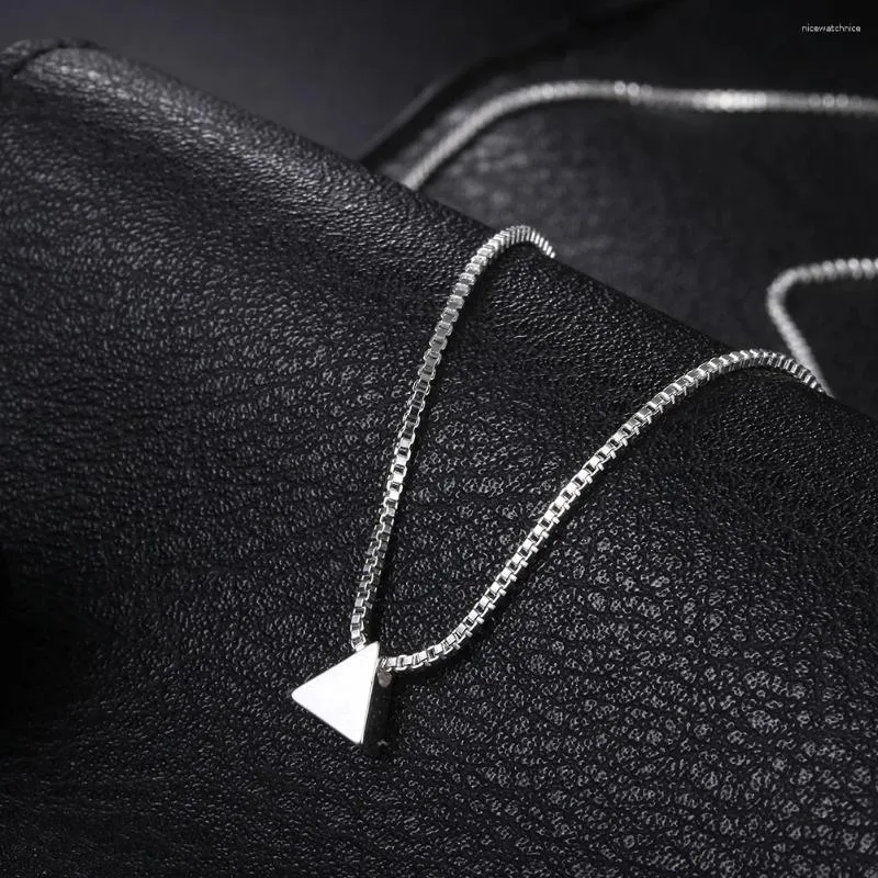 DHgate.com:925 Sterling Silver Geometric Triangle Pendant Necklace for ...