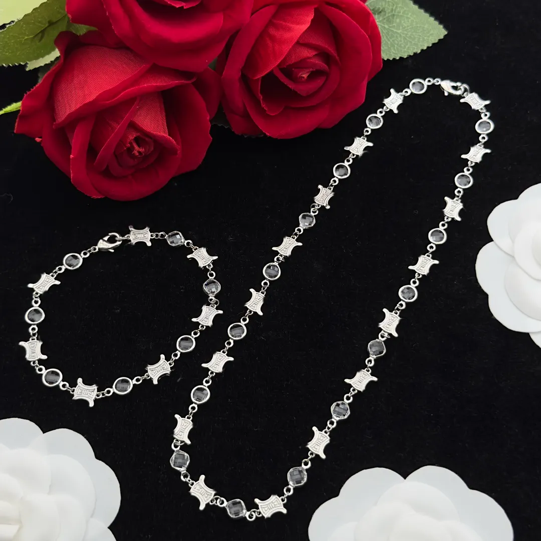 DHgate.com:Rhinestone Bracelet Necklace Earrings Set, Golden Elegant ...