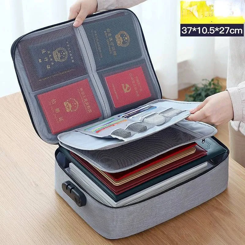Large Capacity Waterproof Document Bag - Secure File Organizer for Home ...