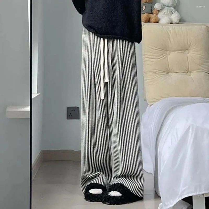 DHgate.com:Striped Wide Leg Pants for Women - Comfy Drawstring Elastic ...