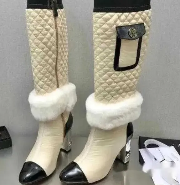 Winter Chic Boots Set - Leather Headband & High Heel Boots for Women ...