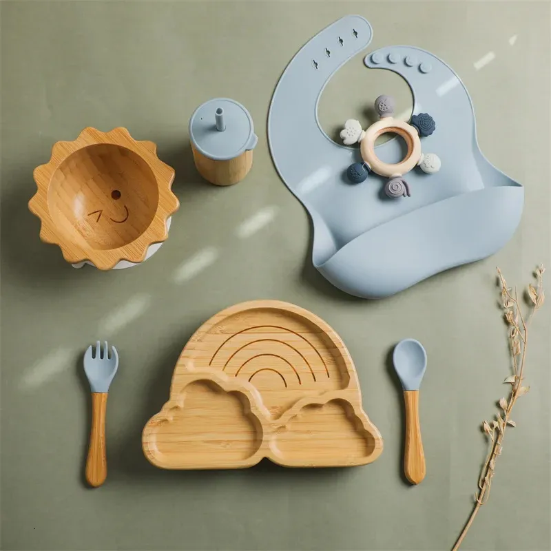 DHgate.com:7pcs Silicone Baby Feeding Set Baby Feeding Supplies Kids ...