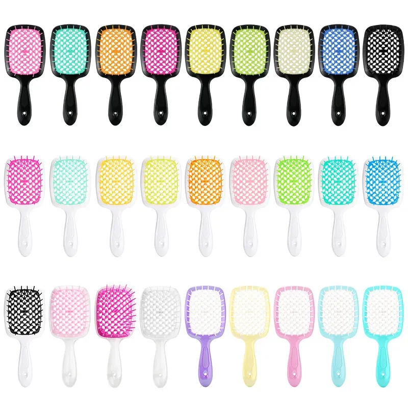 Honeycomb Hair Comb For Detangling & Straightening Square Hollow Mesh ...