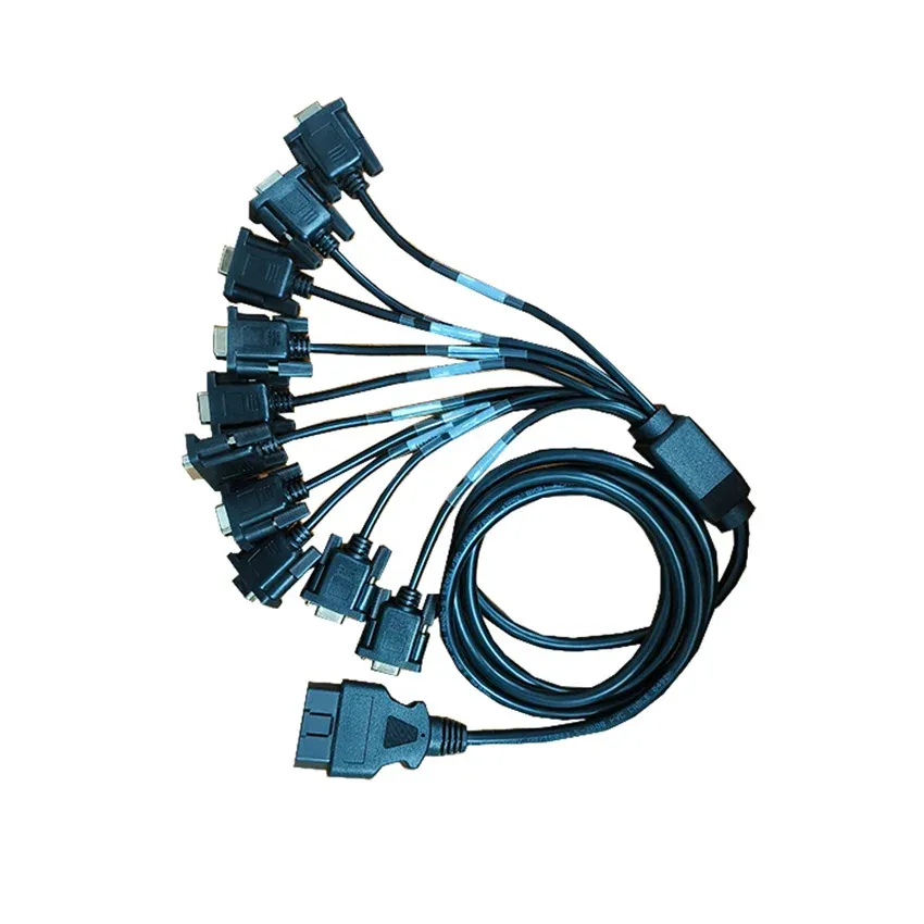 Car OBDII Diagnostic Cable: Male To 10 Pin DB9 RS232 Serial OBD2 ...