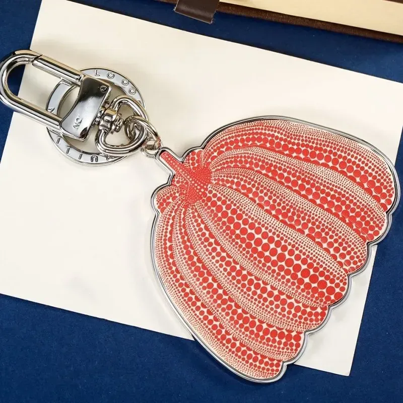 Brand Stainless Steel Keychains Handmade Metal Pumpkin Charm Key Ring ...