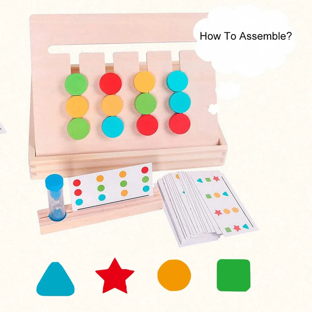 DHgate.com:Montessori Wooden Shape Color Matching Puzzle, Educational ...