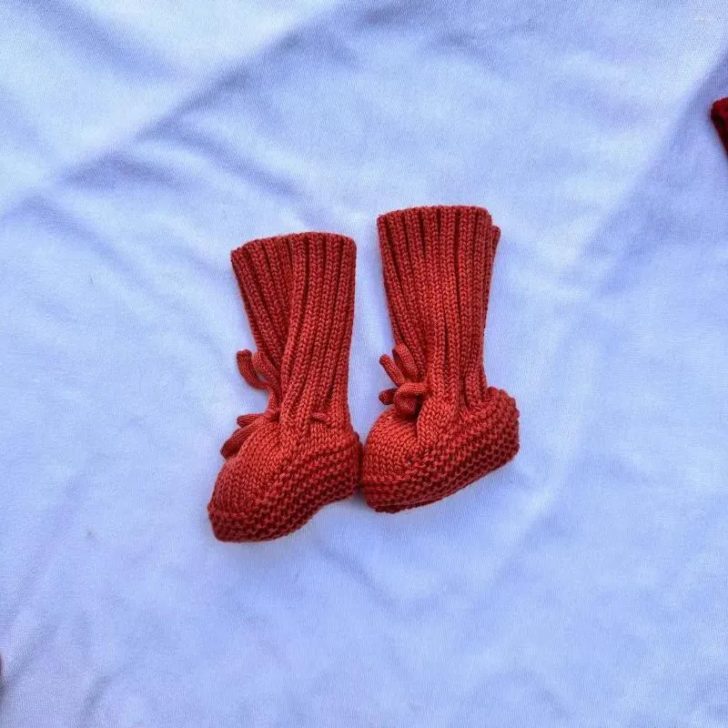 DHgate.com:Lovely Red Wool Christmas Baby Booties for First Walkers ...