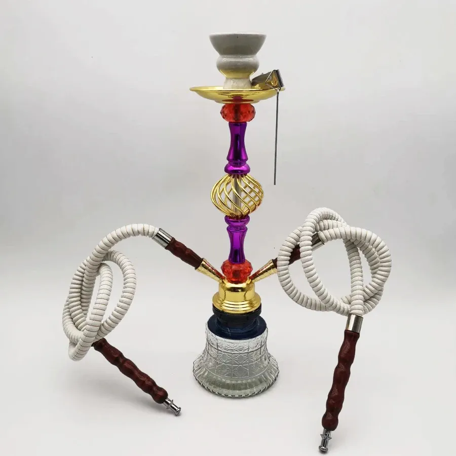 Arabian Shisha Set Medium Double Glass Bottle Bong Bar Hookah ...