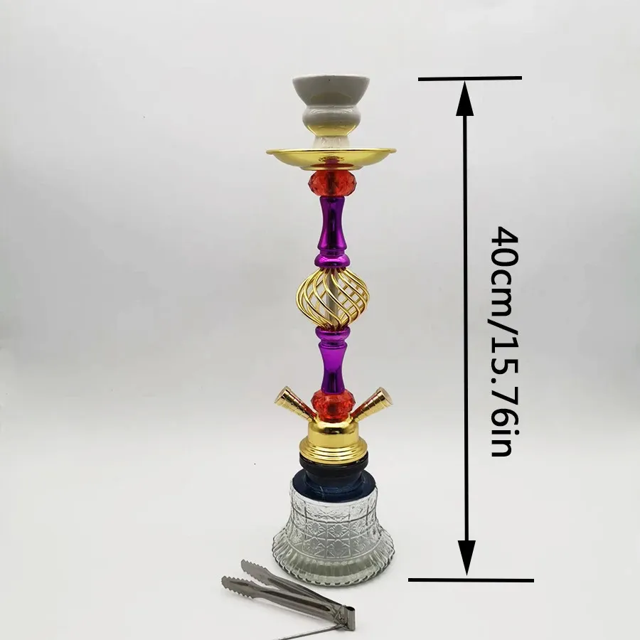 Arabian Shisha Set Medium Double Glass Bottle Bong Bar Hookah ...