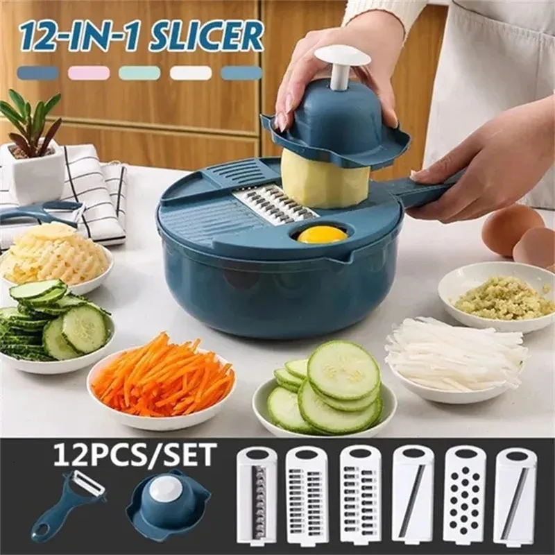 Multi-Functional Kitchen Slicer & Dicer - Manual Vegetable Cutter ...