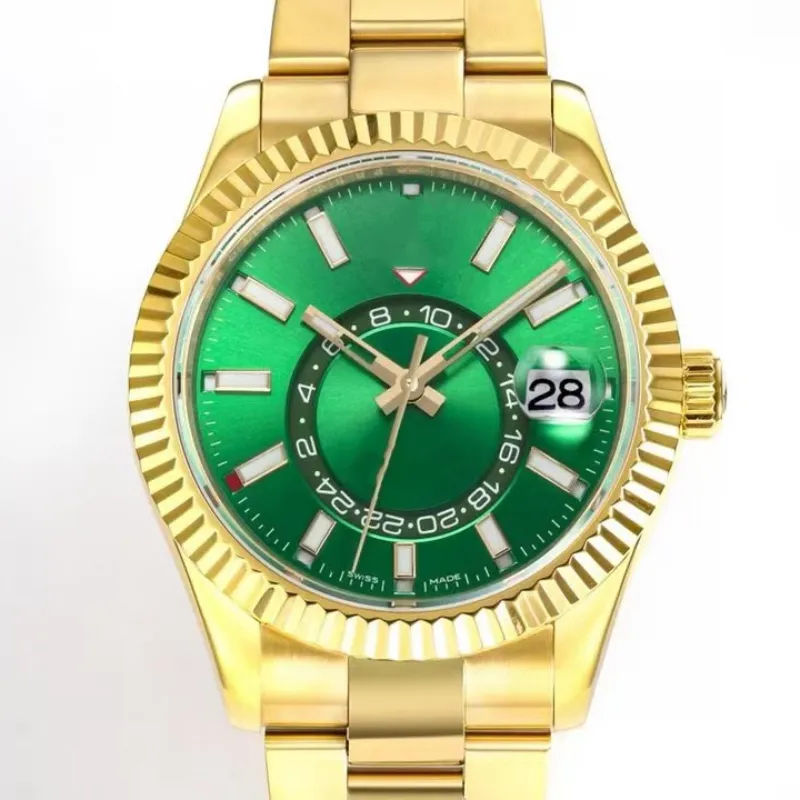 Dual Time Zone Digital Watch Men's Automatic Movement Timepiece With ...