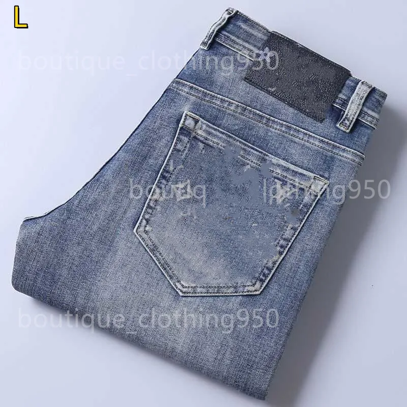 Luxury Men's Designer European Jeans Ripped Trend Embroidery Brand ...